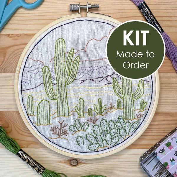 Desert Embroidery Pattern - Etsy