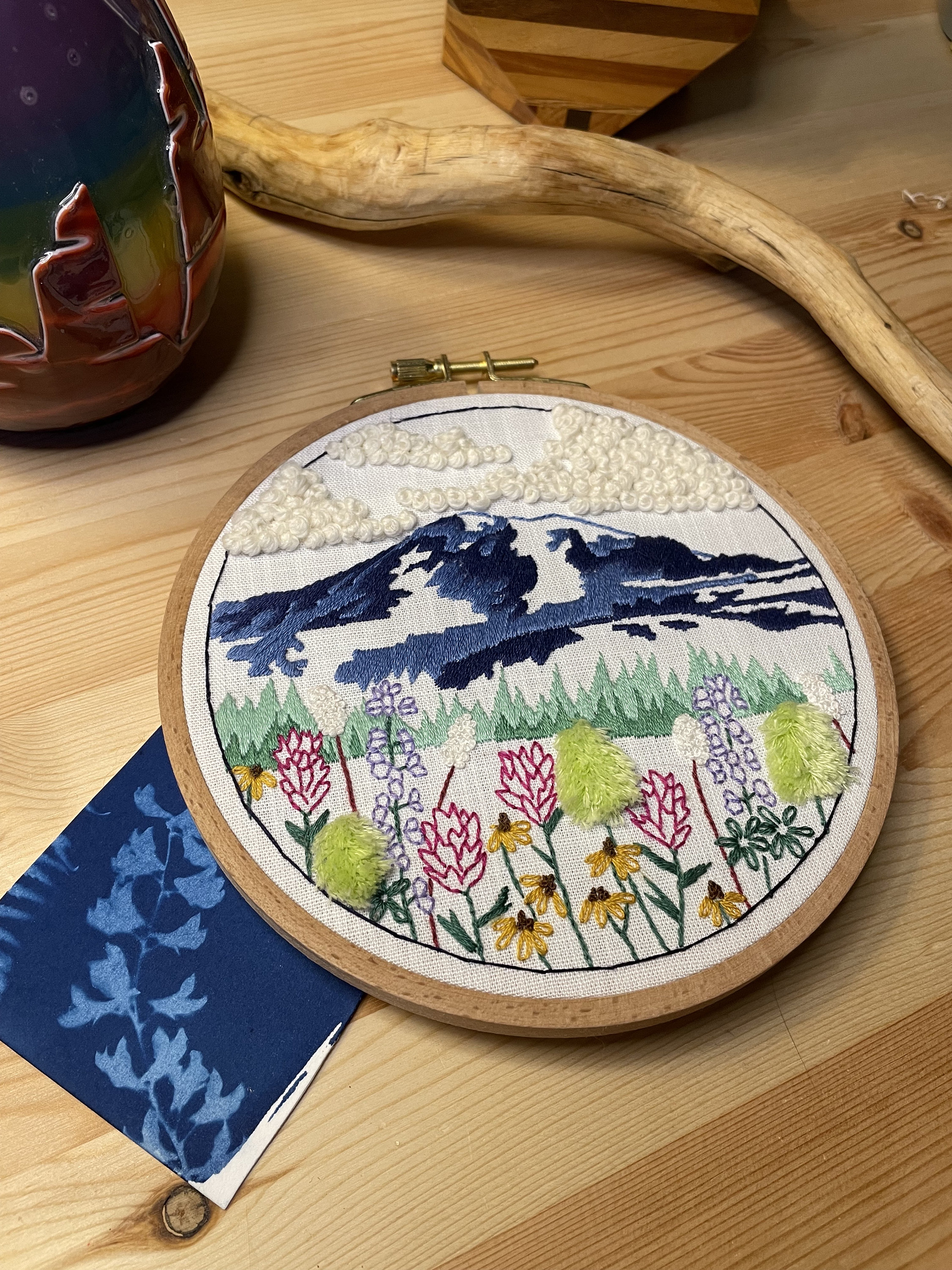 Intermediate PDF Embroidery Pattern | Mount Rainier National Park ...