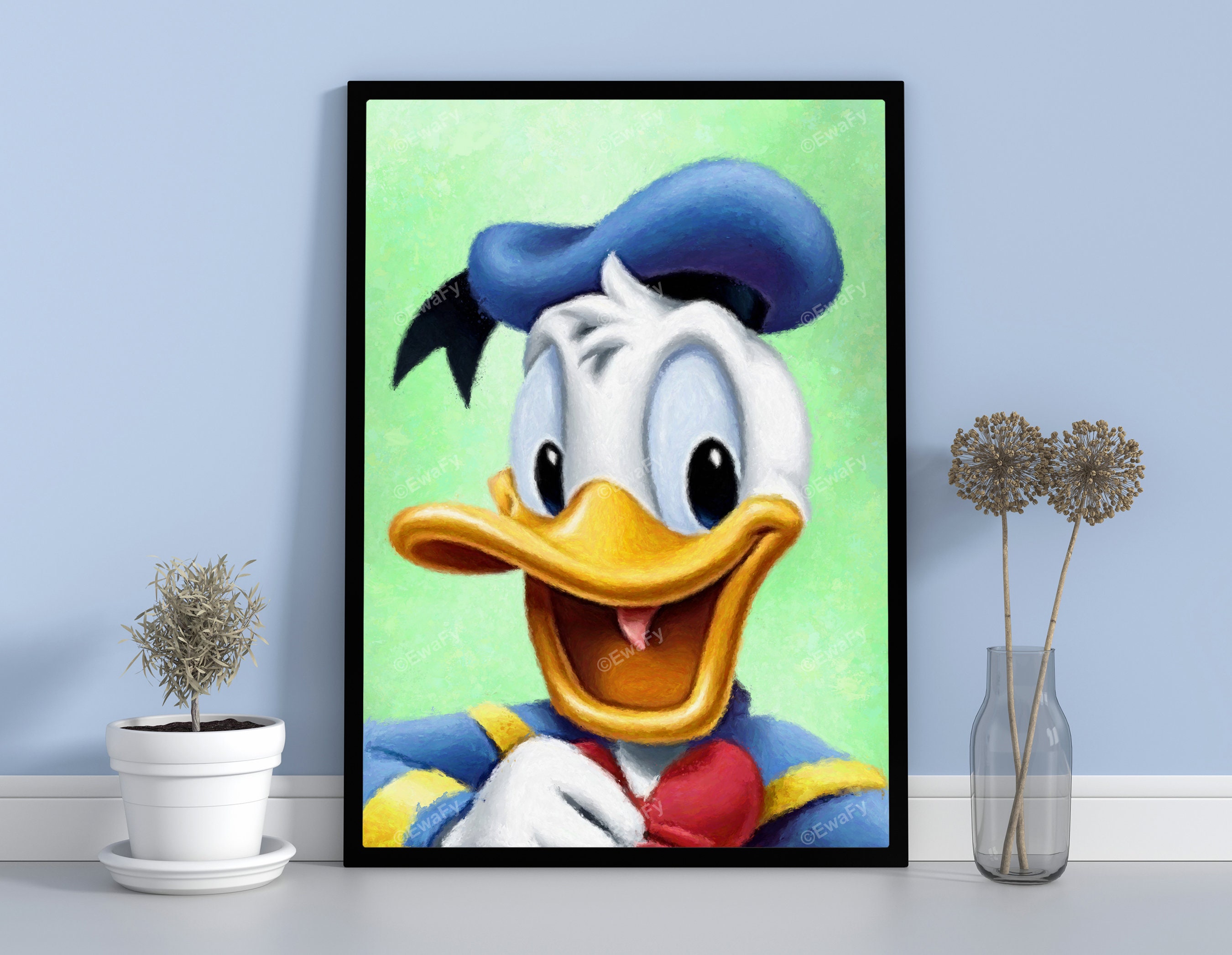 Donald duck poster kids wall decor donald duck favors duck | Etsy