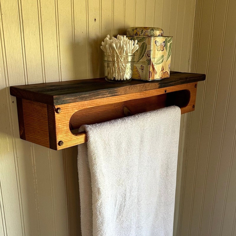 Wood Towel Rack - Etsy