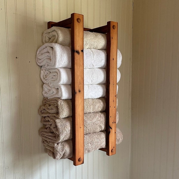 Wood Towel Rack - Etsy