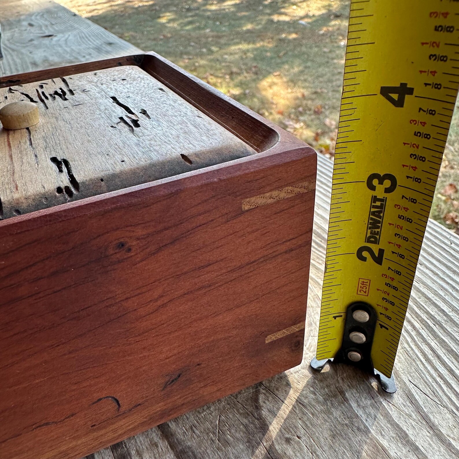 Cherry Wood Hideaway Box, Key Hideaway Box, Wooden Box, Keepsake Box ...