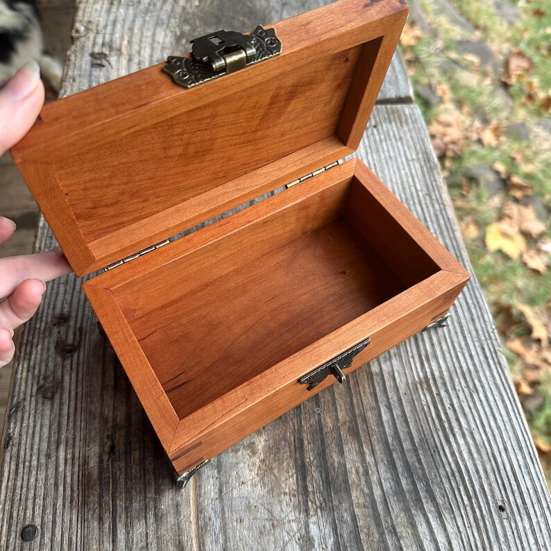 Wooden Box, Cherry Wood Box, Trinket Box, Jewelry Box, Gift Box ...
