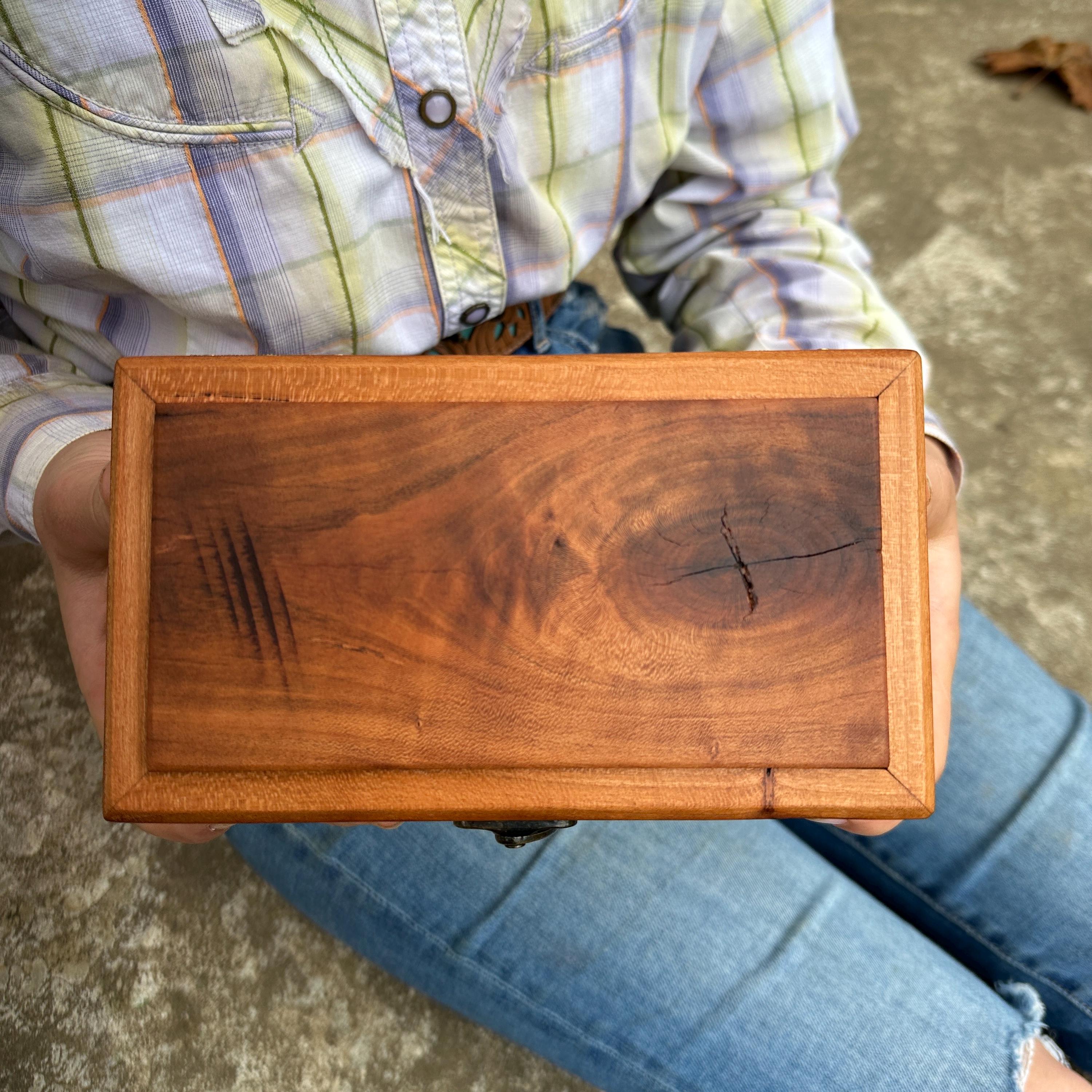 Wooden Box, Cherry Wood Box, Trinket Box, Jewelry Box, Gift Box, Reclaimed Wood Box, Decorative ...