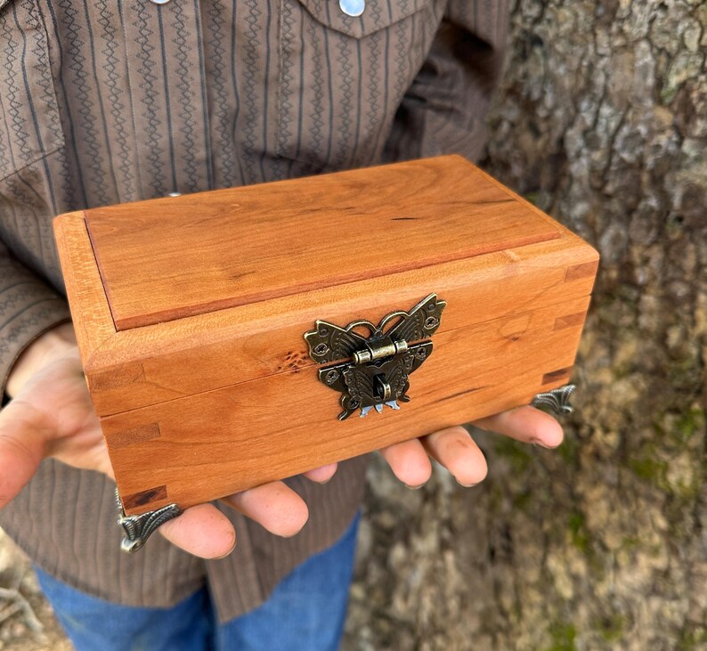Wooden Box, Cherry Wood Box, Trinket Box, Jewelry Box, Gift Box ...