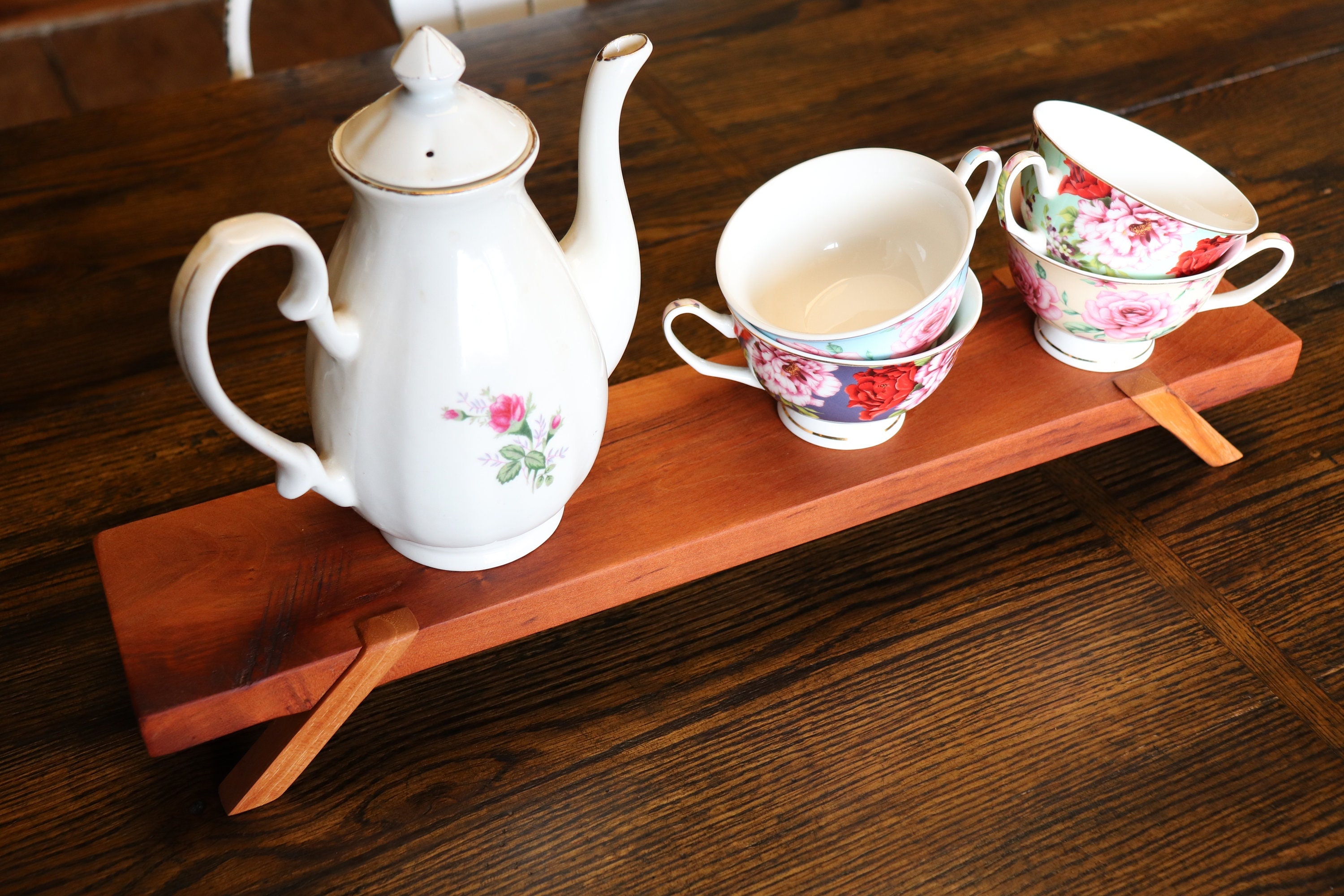 Wood Riser, Farmhouse Wooden Table Riser, Rustic Wood Table Riser ...