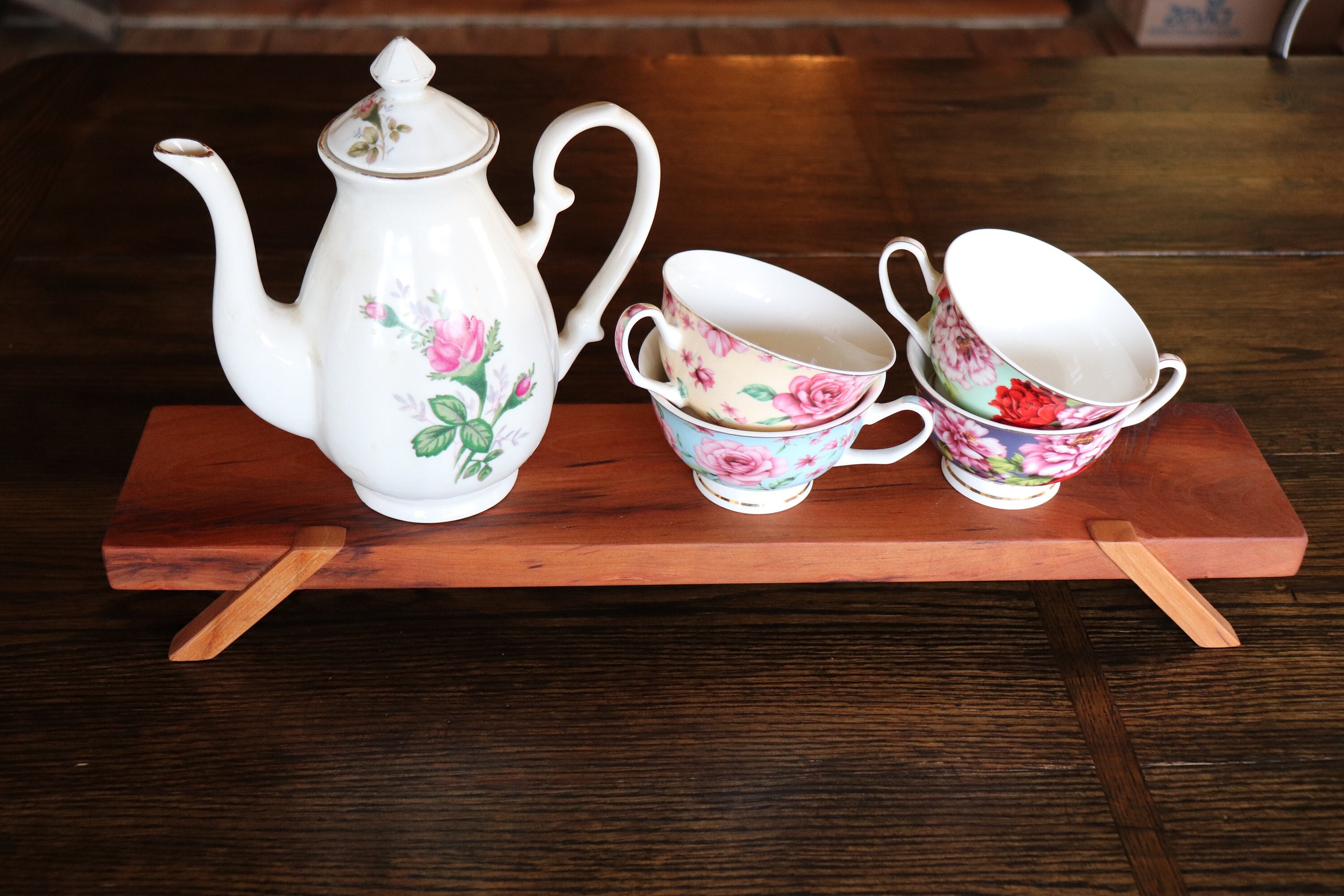 Wood Riser, Farmhouse Wooden Table Riser, Rustic Wood Table Riser ...