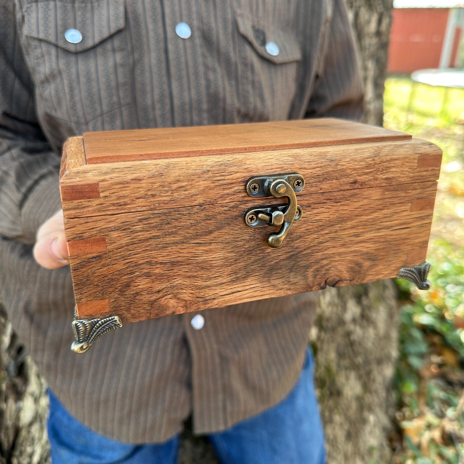 Wooden Box, Oak Box, Trinket Box, Jewelry Box, Gift Box, Reclaimed Wood ...