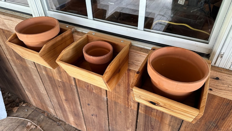 Window Planter Box, Wooden Window Box, Flower Box, Hanging Plant Box ...