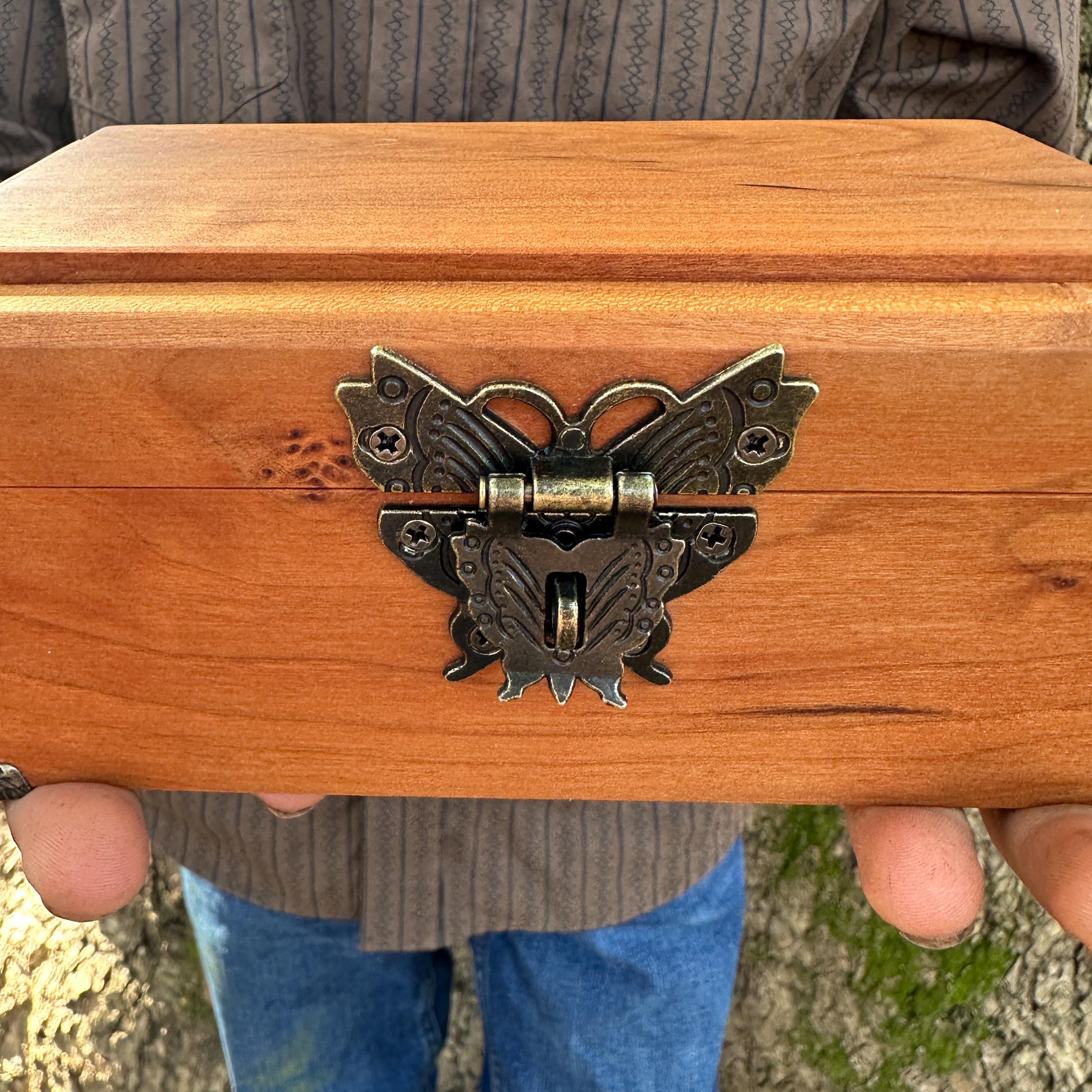Wooden Box, Cherry Wood Box, Trinket Box, Jewelry Box, Gift Box ...