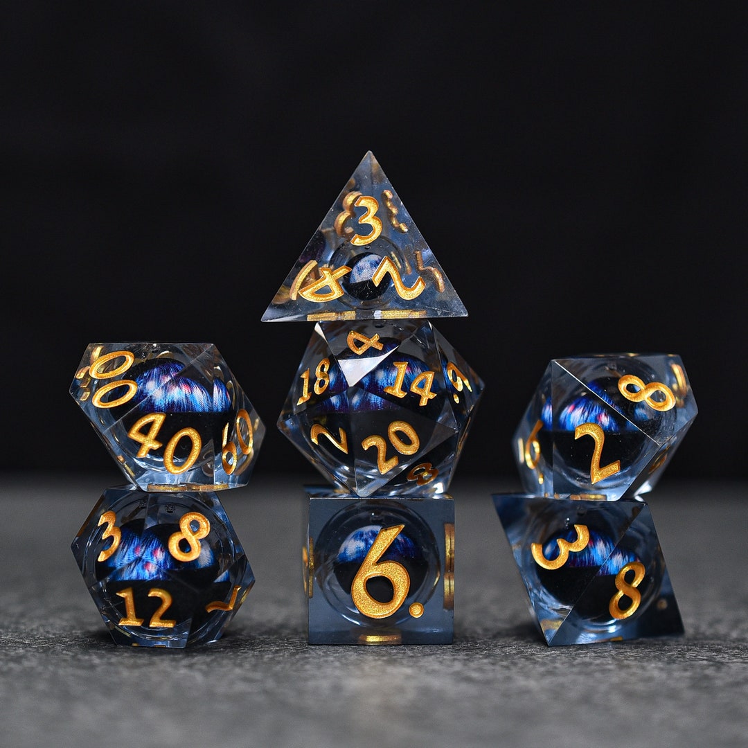 Frightened Moving Eye Liquid Core Dungeons & Dragons Dnd Dice Set | Dnd ...
