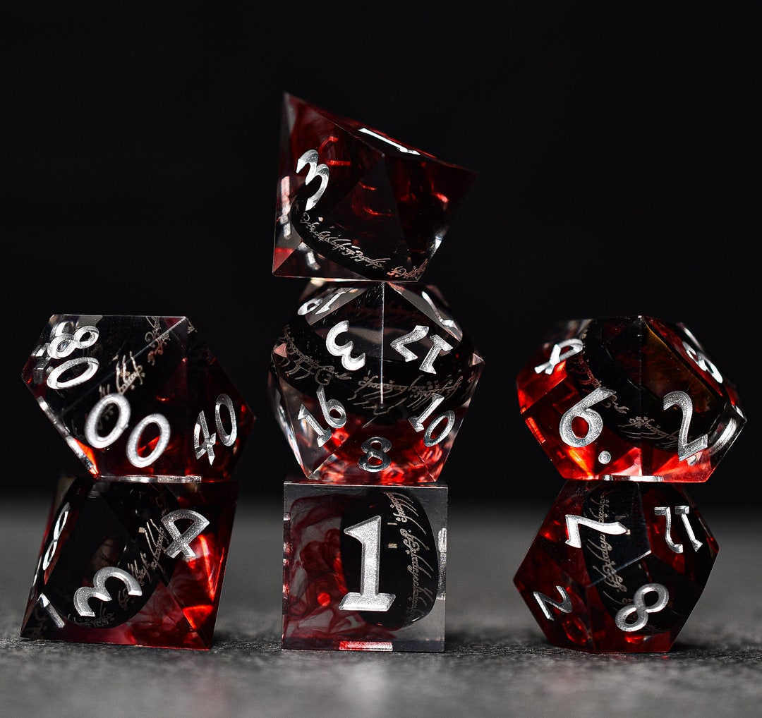 Special Ring Dnd Dice Set, Dungeons and Dragons Dice Gift Set, Resin ...