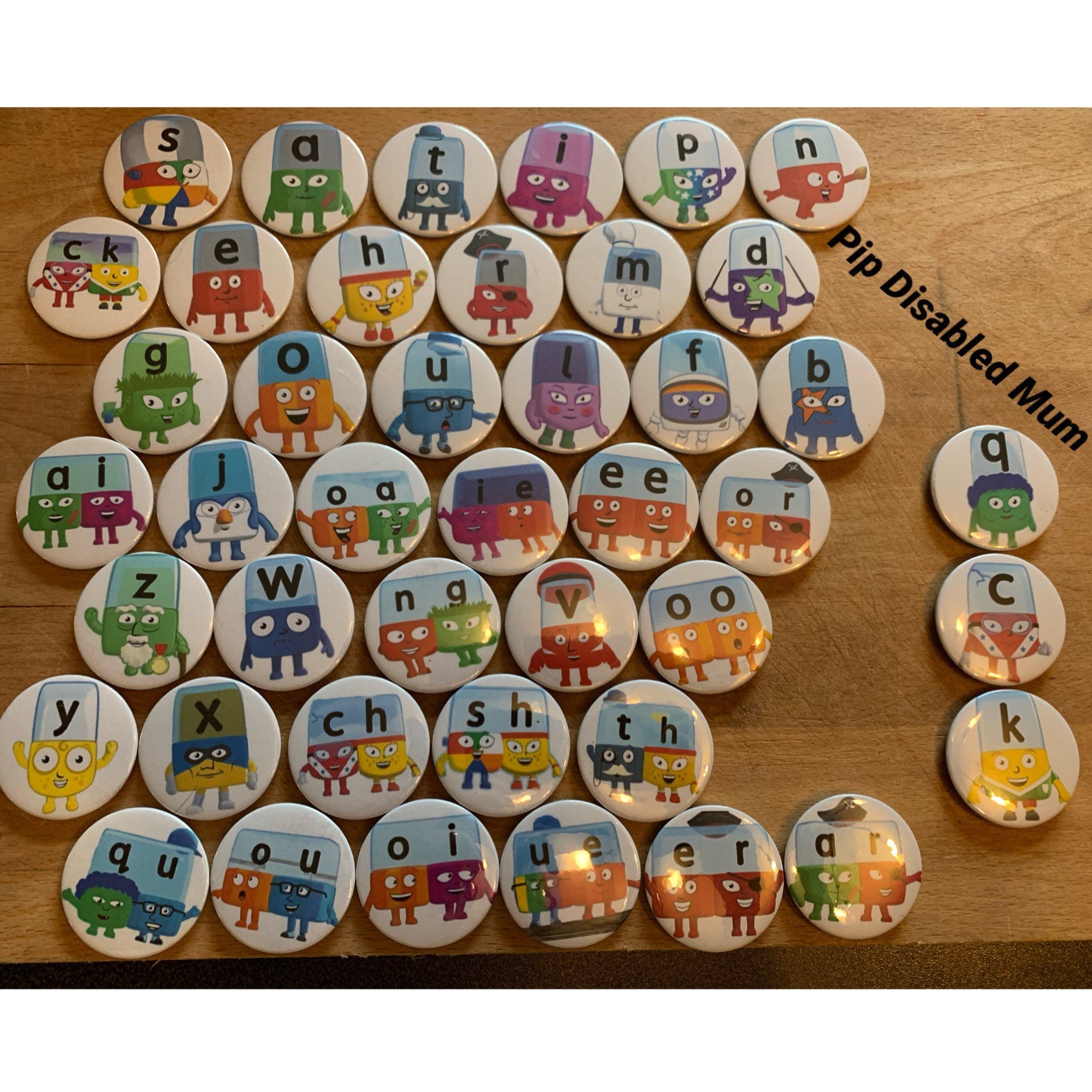 Alphablocks Fridge Magnets Badge type learn at home | Etsy