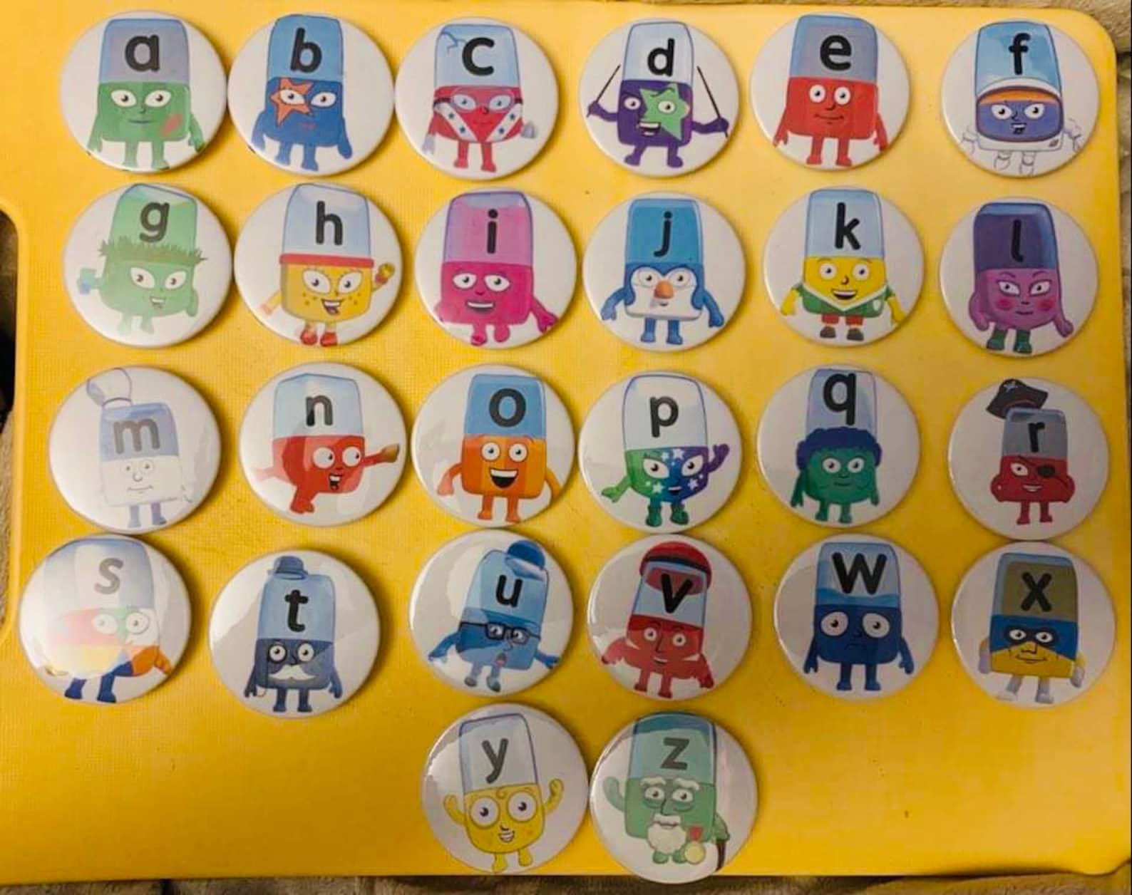 Alphablocks Fridge Magnets Badge type learn at home | Etsy