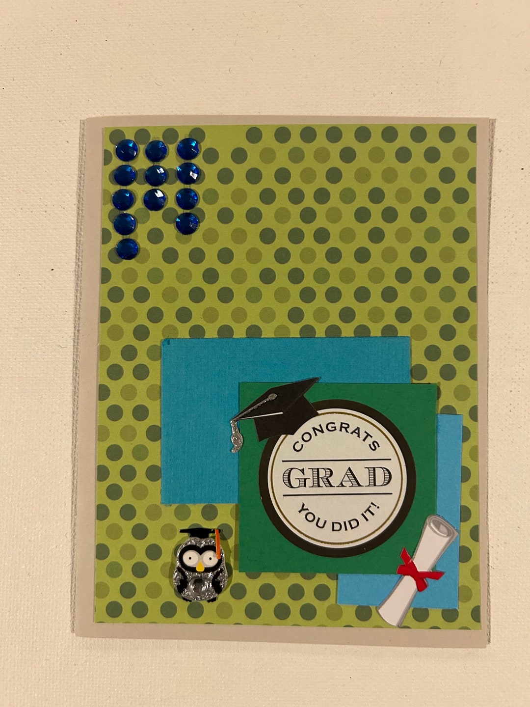 Congrats Grad - Green/blue Layers - Etsy