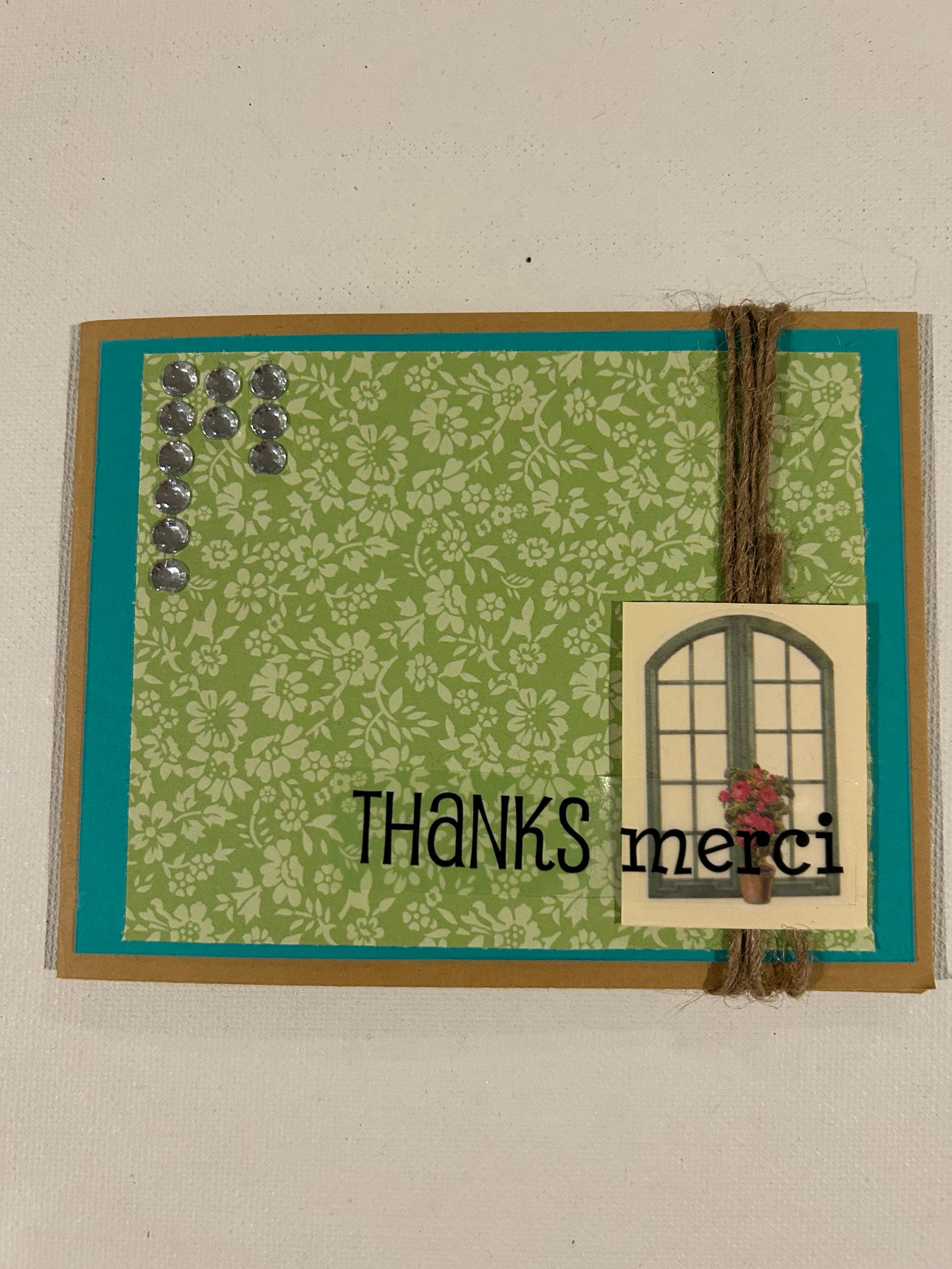 Window Thank You Card - Etsy