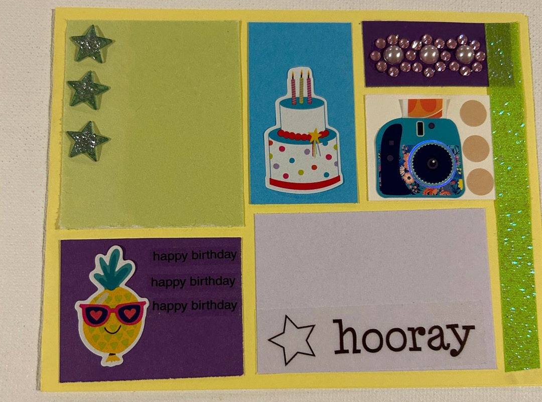 Birthday Grid Card - Hooray - Etsy
