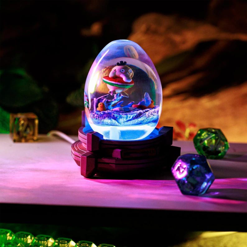 Pokemon Psyduck Epoxy Resin Egg Lamp Water Type Night Light Handmade ...