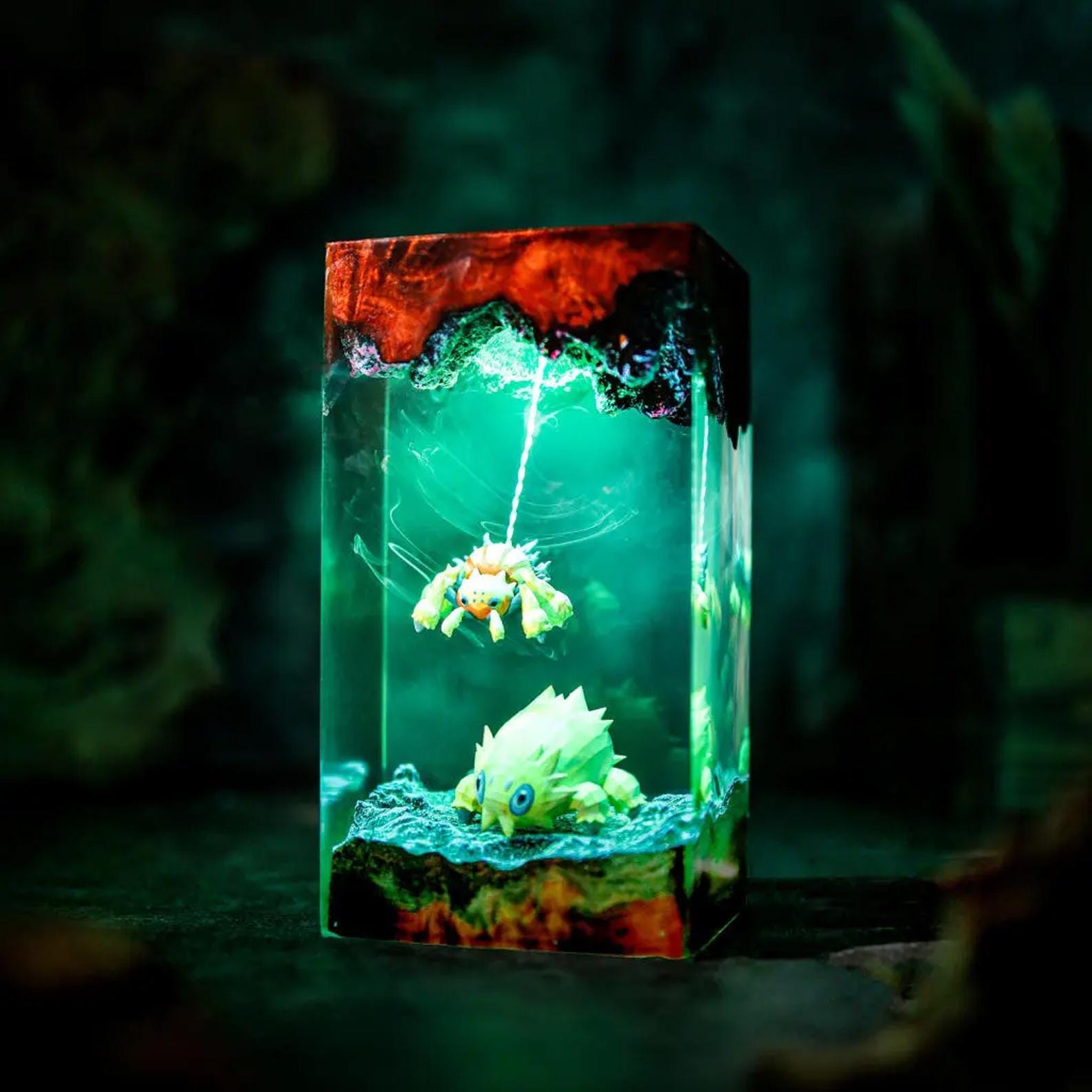 Joltik Galvantula Resin Lamp, Pokémon Spider Light, Handmade Bug Type ...