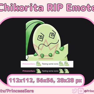Chikorita RIP Emote for Twitch Discord Youtube - Etsy