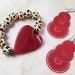 Red Heart Bracelet, Cheetah Bracelet, Leopard Bracelet, Red Bracelet ...