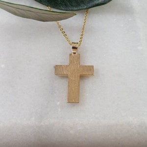 Two-colors K14 Gold Cross.yellow and White Gold. Double Sided K14 Gold ...