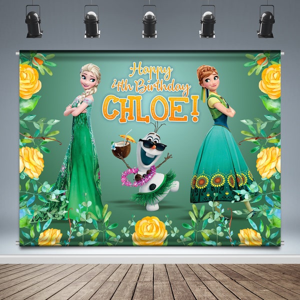 Frozen Birthday Background - Etsy