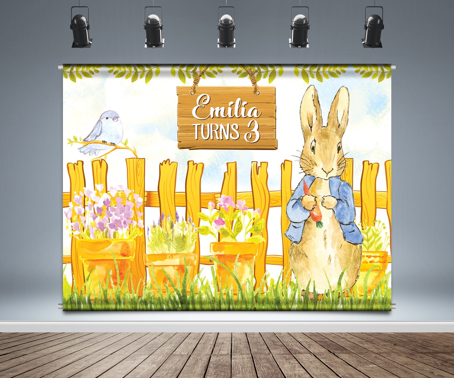 Peter Rabbit Backdrop Banner Garden Theme Baby Shower - Etsy