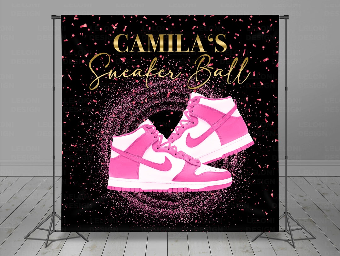 Sneaker Ball Birthday Backdrop, Step and Repeat Banner, Sneaker Gala ...