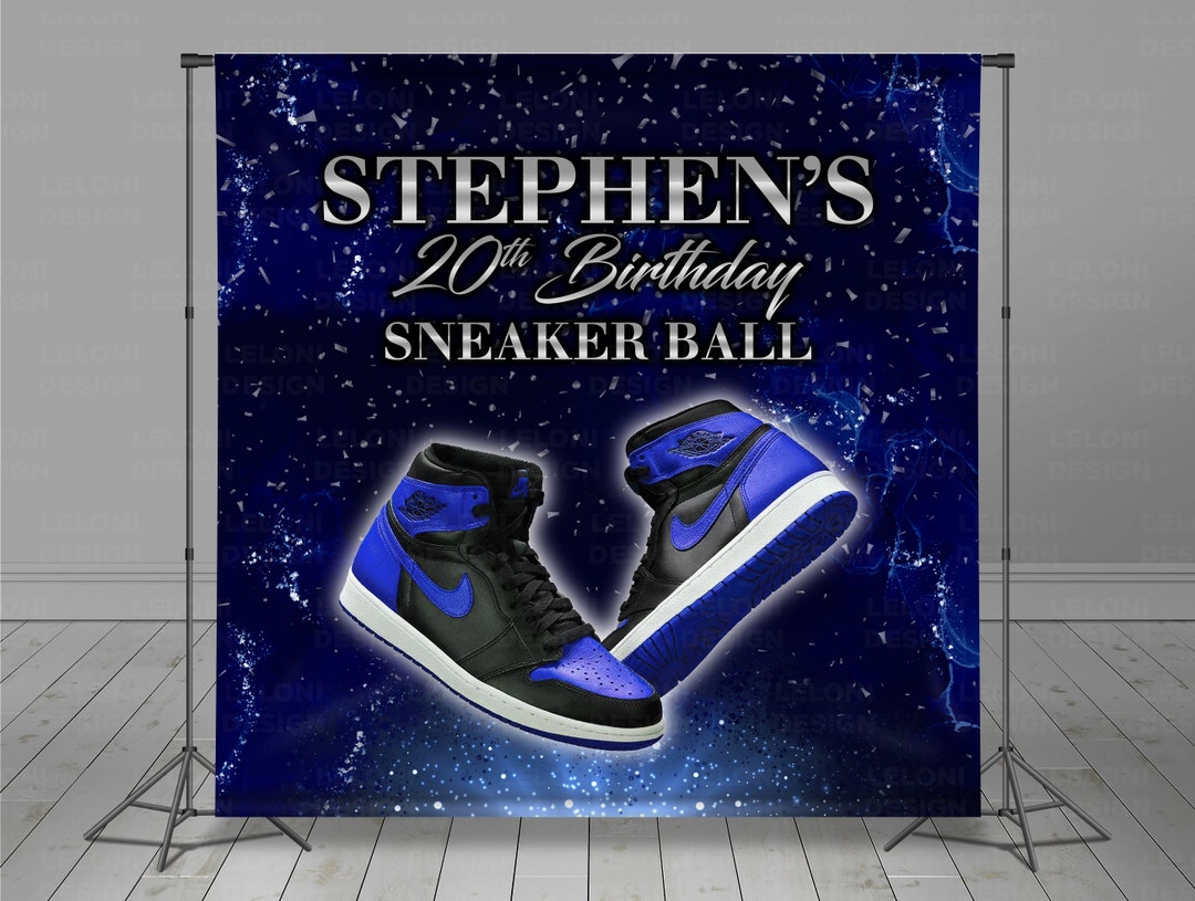 Sneaker Ball Birthday Backdrop, Step and Repeat Banner, Sneaker Gala ...