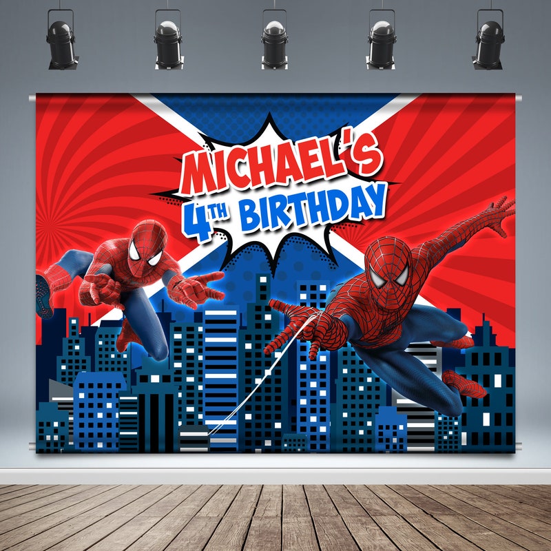 Spiderman Backdrop Vinyl - Etsy