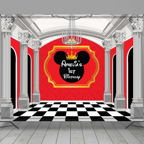 Mickey Mouse Cartoon Castle Backdrop - Etsy