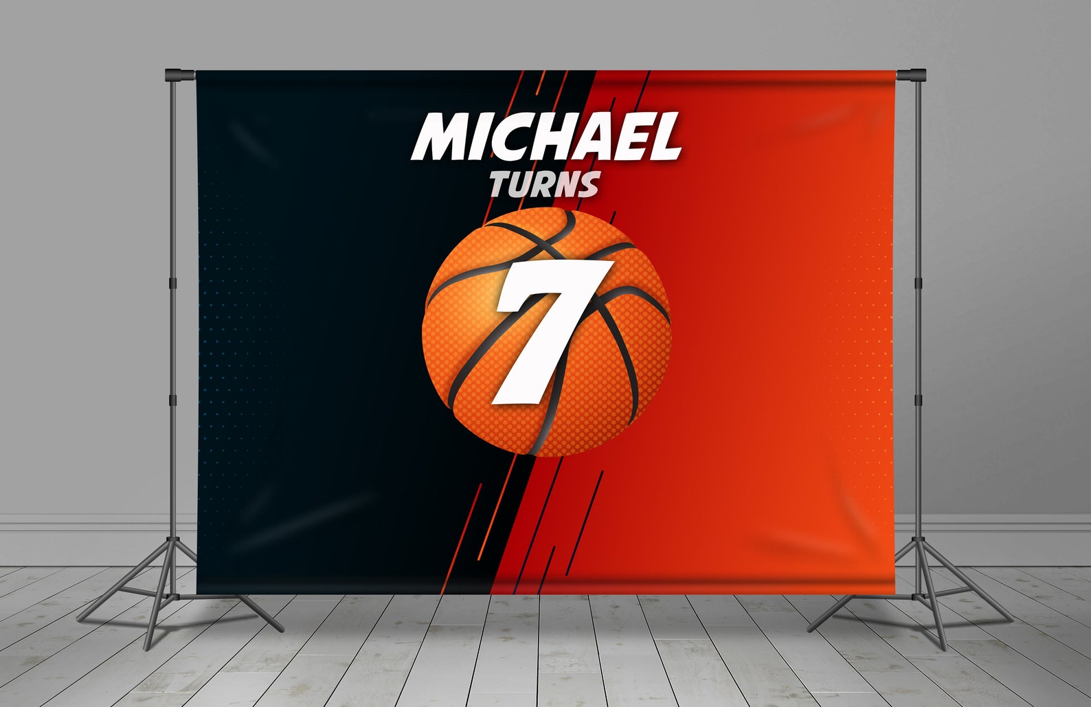 Basketball Backdrop Banner, Sport Birthday Background, Sport Theme, Boy ...