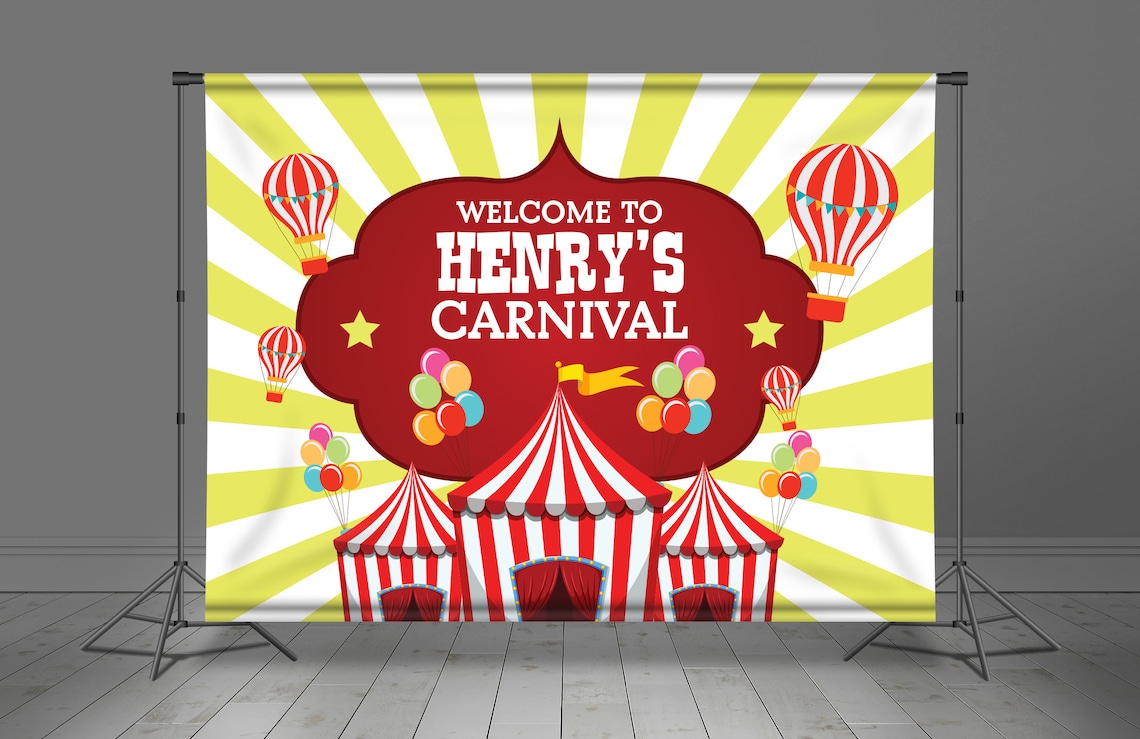 Circus Tent Backdrop Banner Carnival Theme Birthday - Etsy