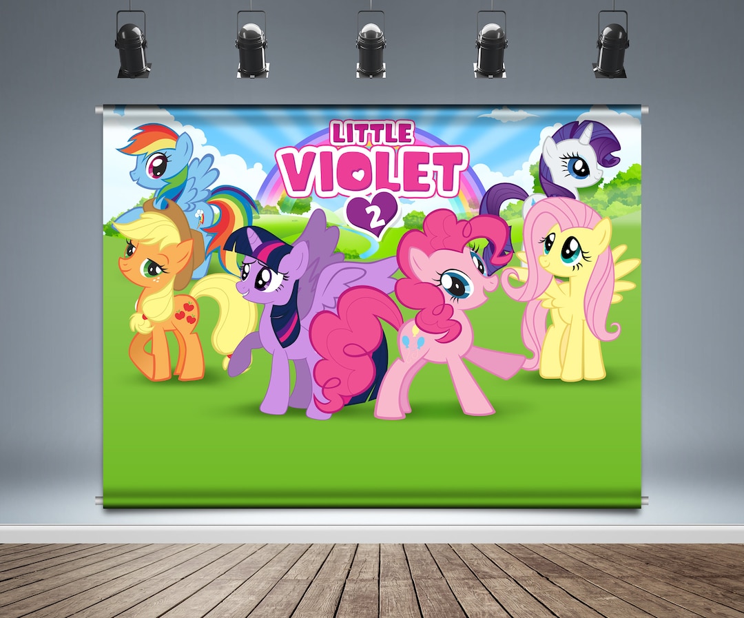 My Little Pony, Backdrop Banner, Party Supply, MLP Birthday Theme ...