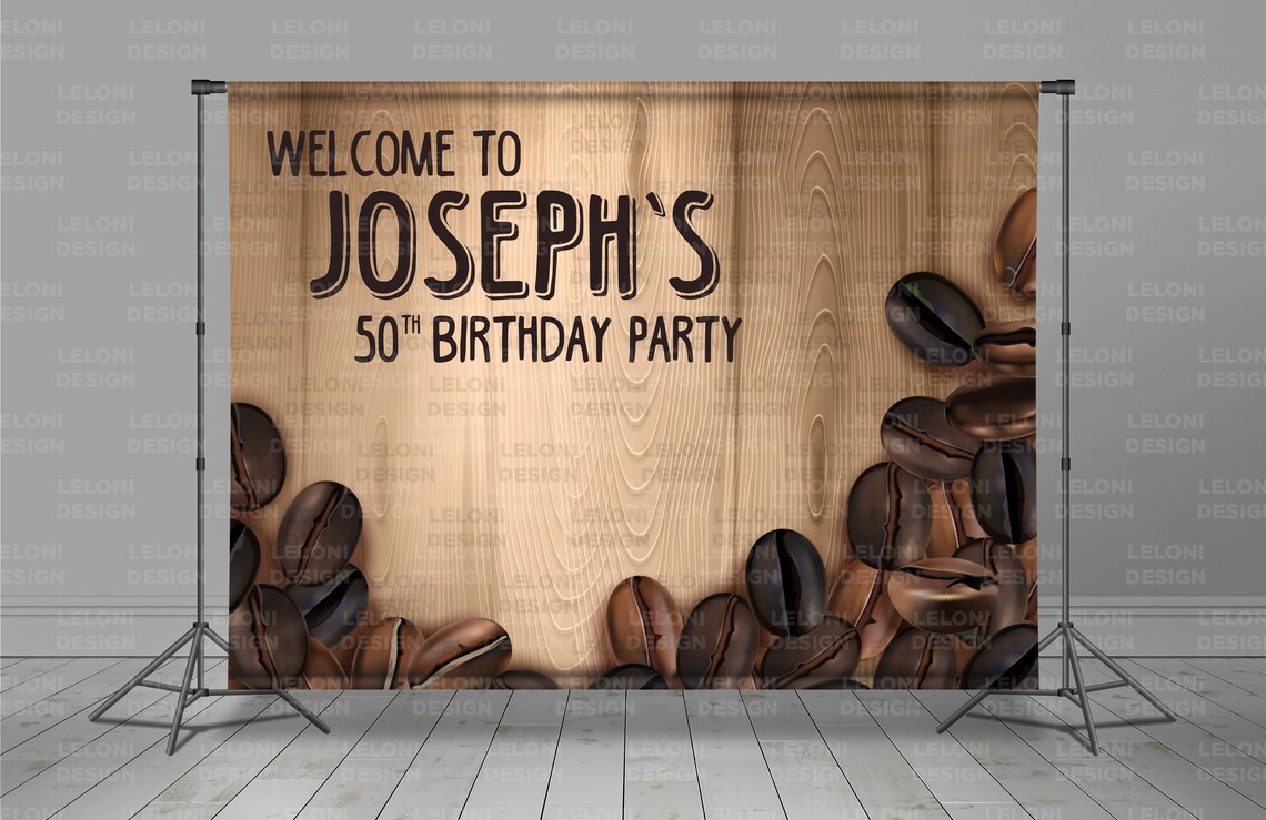 Coffee Backdrop Banner Coffee Beans Coffee Bar Birthday - Etsy