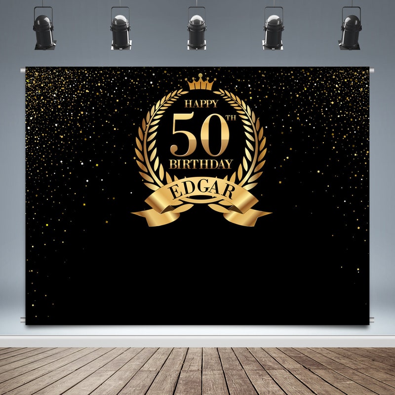 50th Birthday Backdrop - Etsy