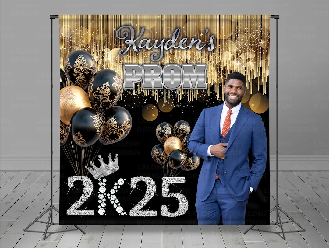 Prom Backdrop, Prom 2K25, Class of 2025, Personalized Party Decor ...