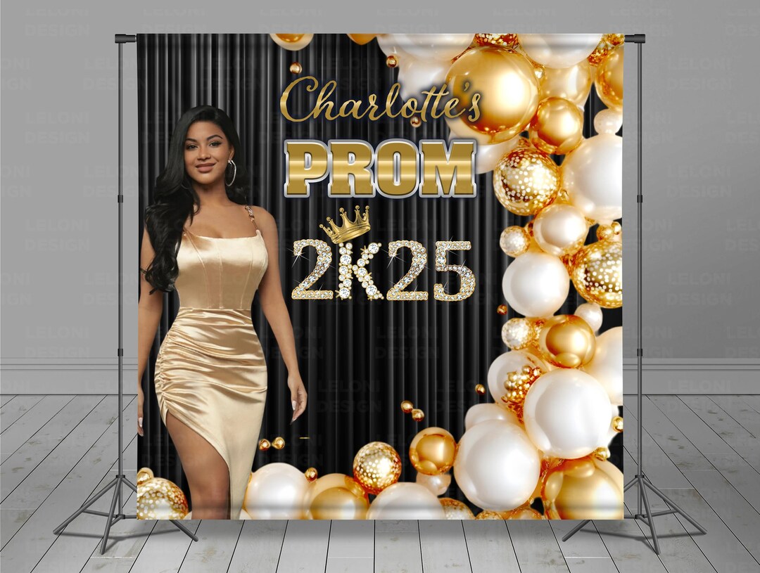 Prom Backdrop, Prom 2K25, Class of 2025, Personalized Party Decor ...