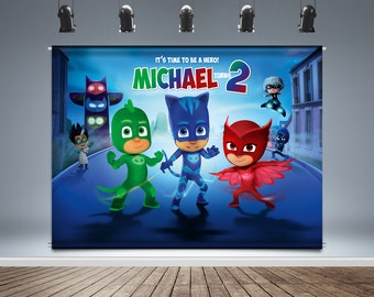 Pj Masks Birthday Banner | Etsy