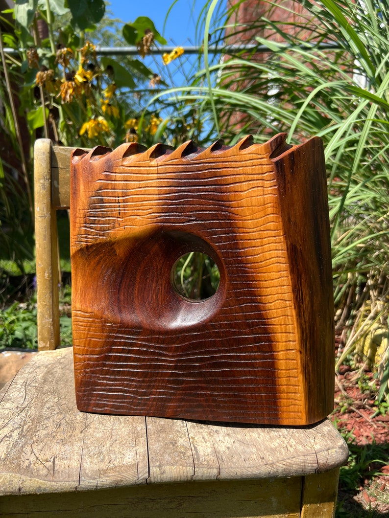 Modern Hand Carved Walnut Decor - Etsy