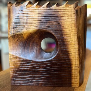 Modern Hand Carved Walnut Decor - Etsy
