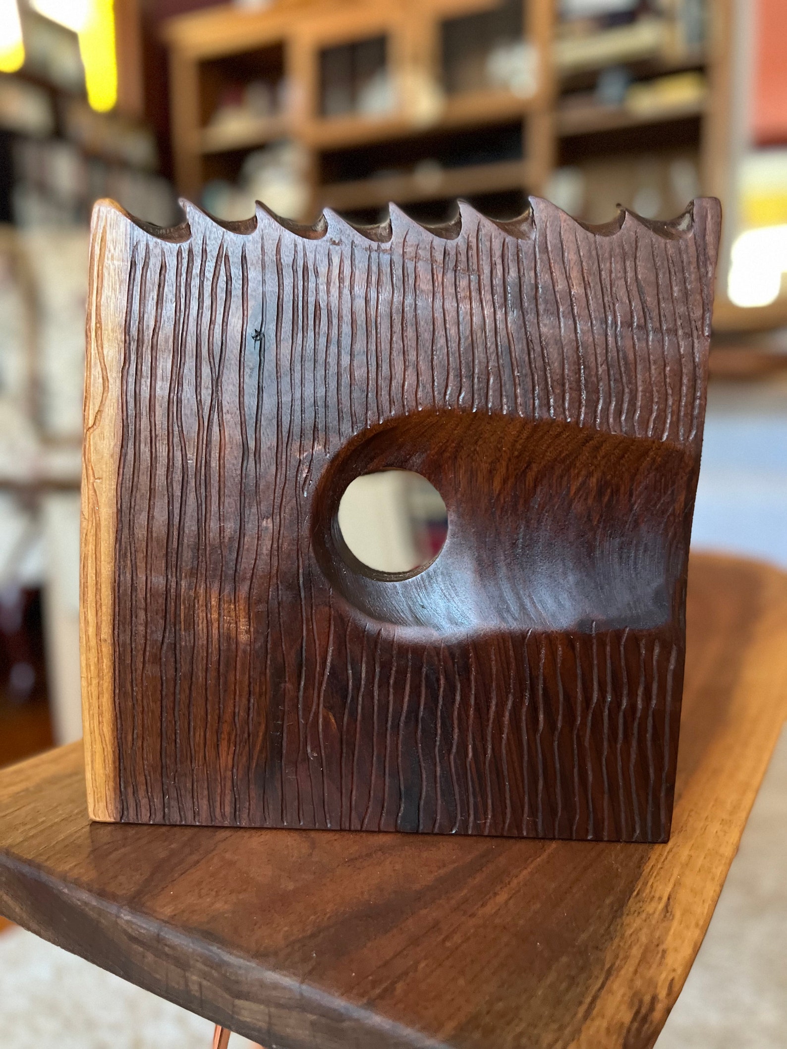 Modern Hand Carved Walnut Decor - Etsy