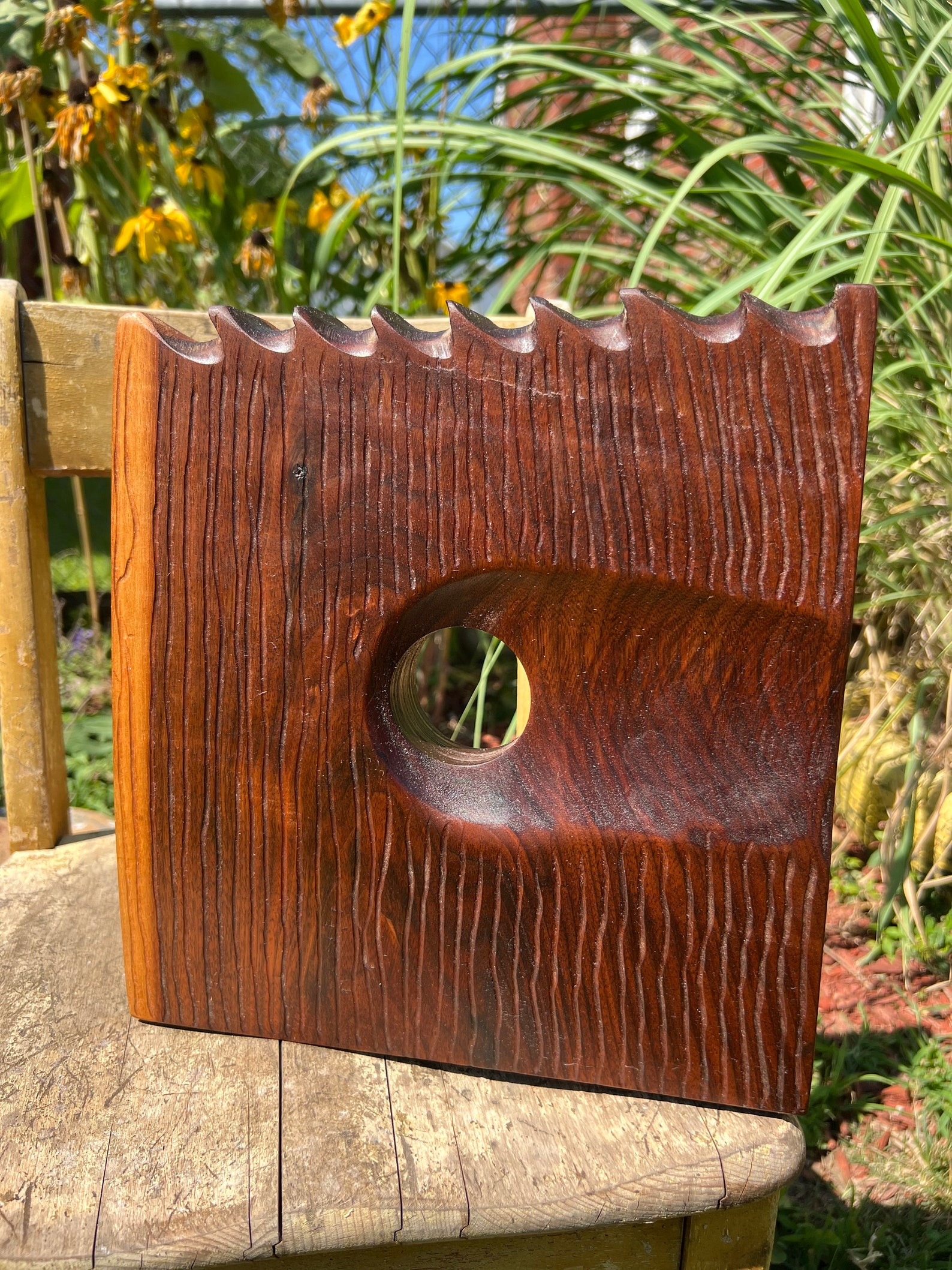 Modern Hand Carved Walnut Decor - Etsy