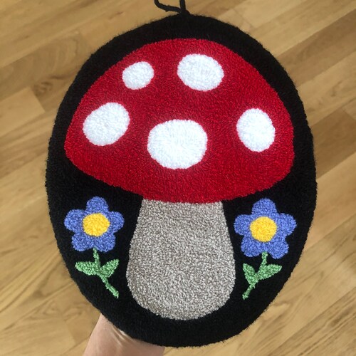 Strawberry Cow Handmade Punch Needle Wall Hanging - Etsy