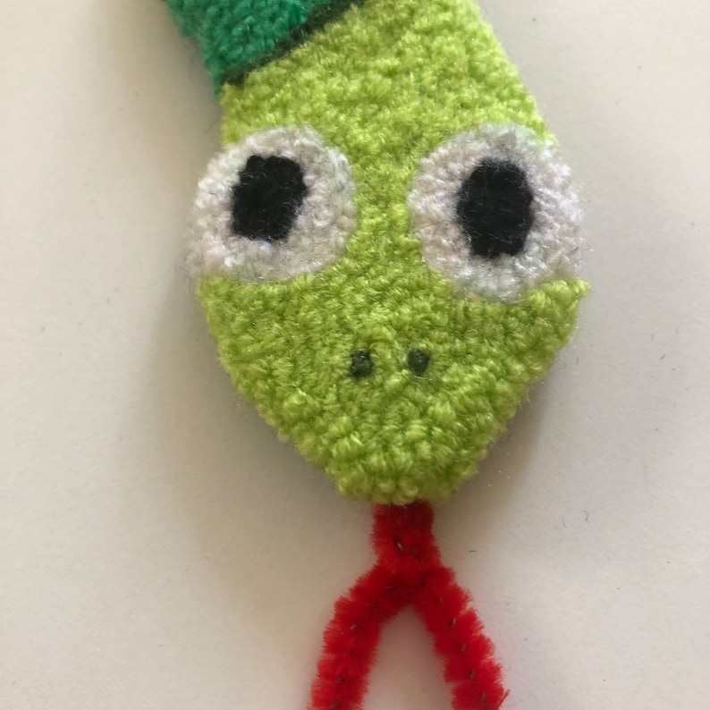 Cute Snake Handmade Punch Needle Wall Hanging - Etsy
