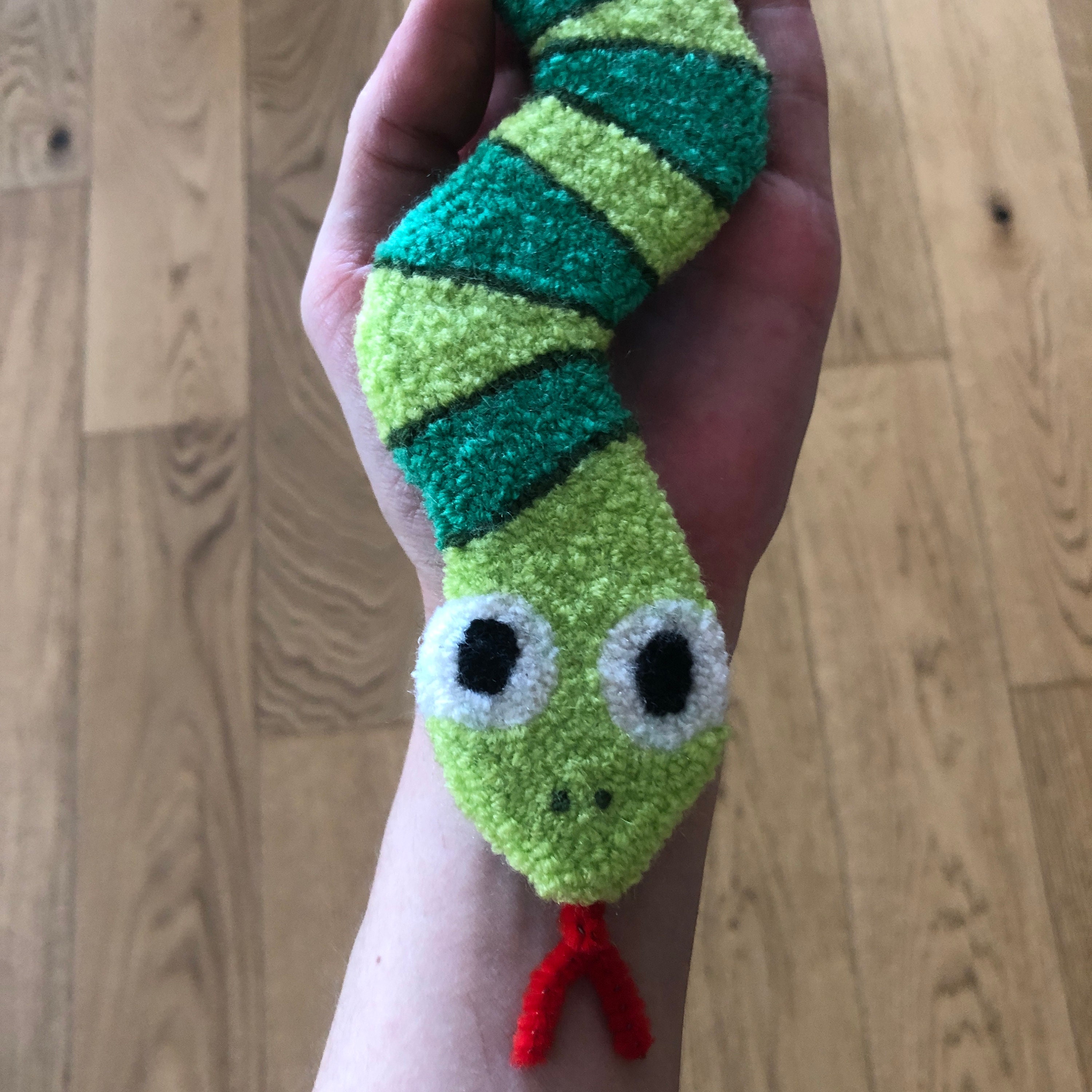 Cute Snake Handmade Punch Needle Wall Hanging - Etsy