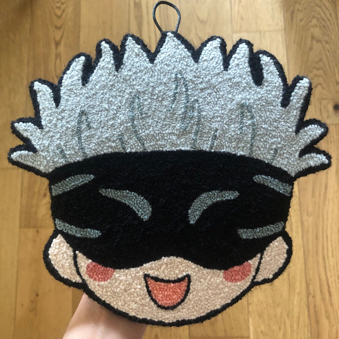 Chibi Anime Boy Handmade Punch Needle Wall Hanging - Etsy
