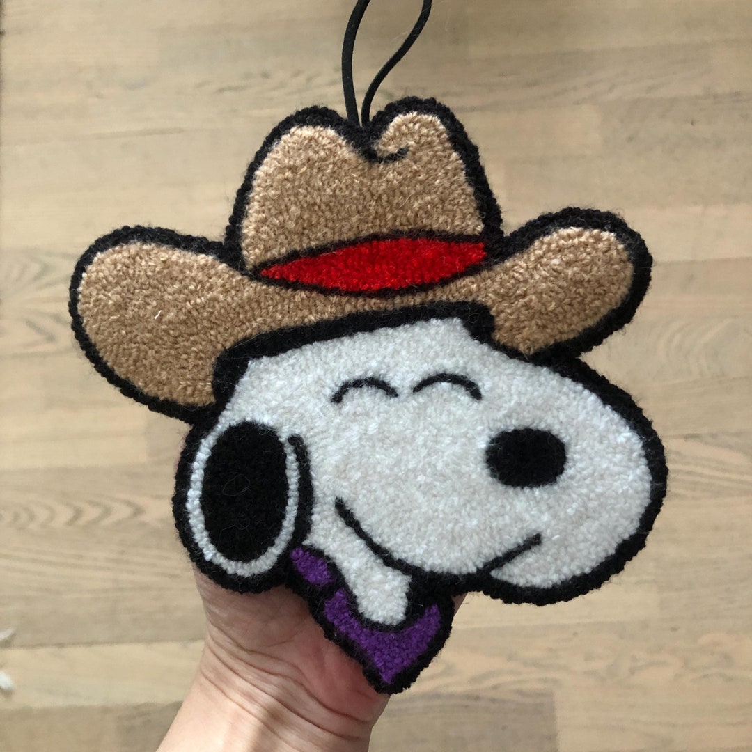 Cowboy Snoopy Handmade Punch Needle Wall Hanging - Etsy