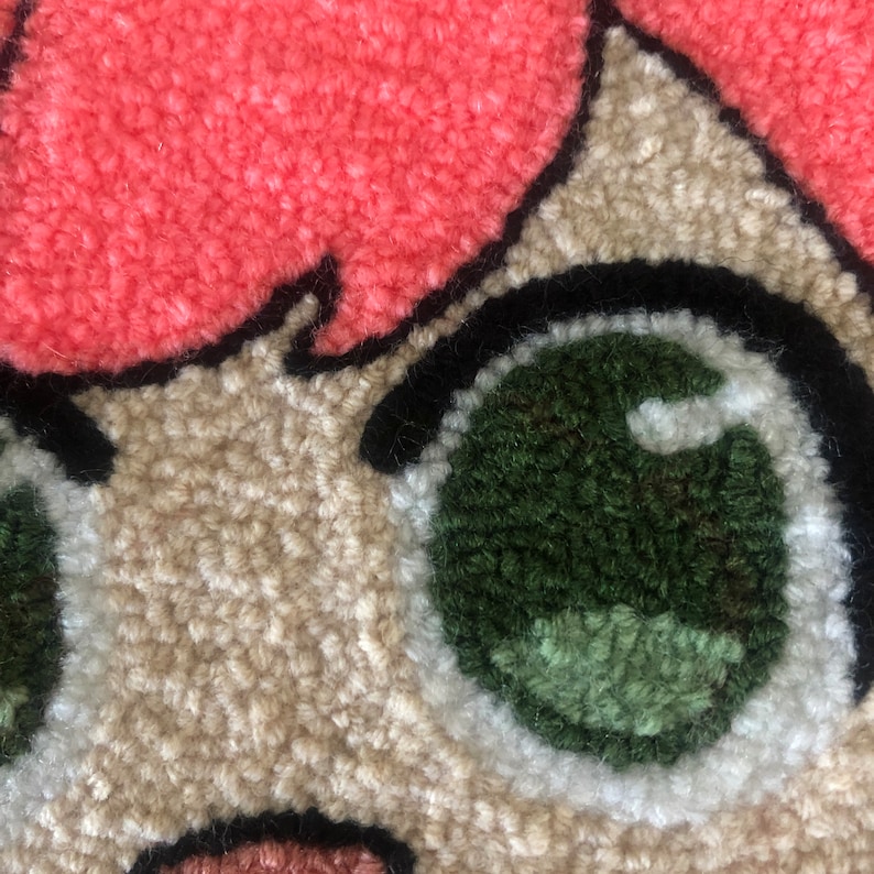 Chibi Anime Girl Handmade Punch Needle Wall Hanging - Etsy